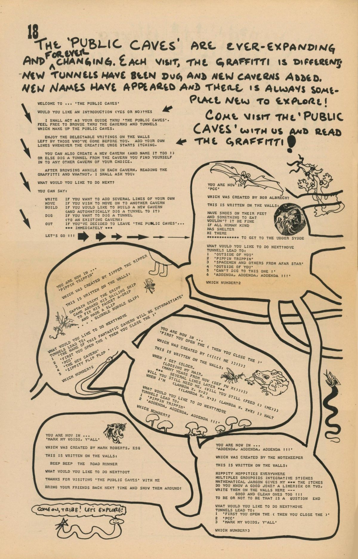 Computer Archaeology: Public Caves Discovered! - Mark writes