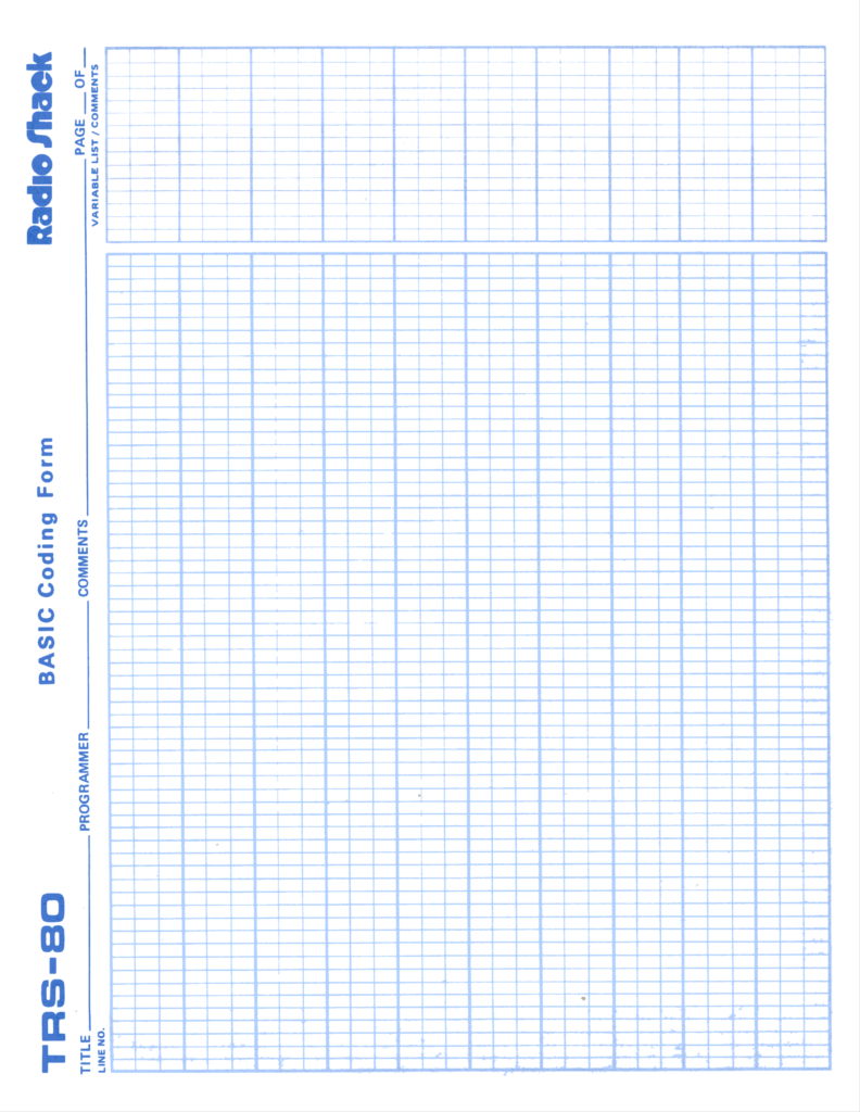 Coding Sheets - Mark writes